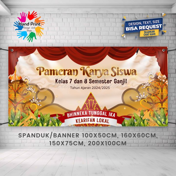 Cetak Spanduk Banner Pameran Karya Siswa Perayaan Sekolah Merah MMT ...