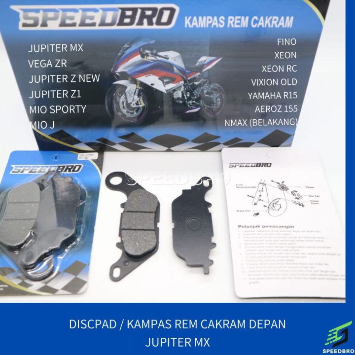 KAMPAS REM DISCPAD CAKRAM DEPAN DISPAD JUPITER MX VEGA ZR MIO SPORTY JUPITER Z NEW VIXION AEROX ...