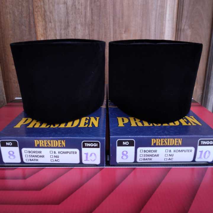 Peci Songkok Nasional Kopeah Tinggi 10 cm Beludru Hitam Polos Exclusive ...