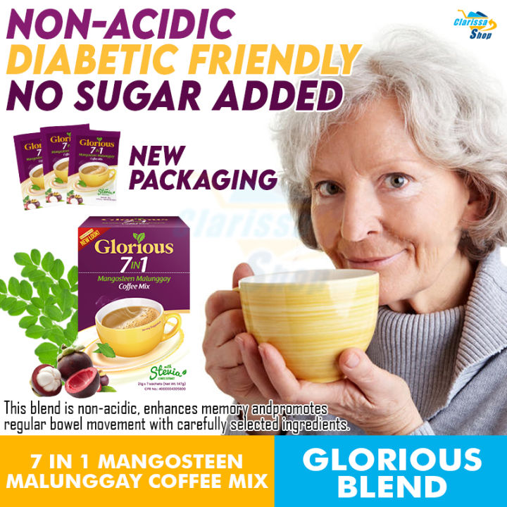 Glorious Blend 7 IN 1 COFFEE MIX (7s) — with Stevia, Non-Acidic, No ...