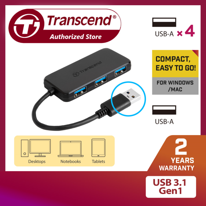 Transcend 4-Port HUB2, USB 3.1 Gen 1 | Lazada PH