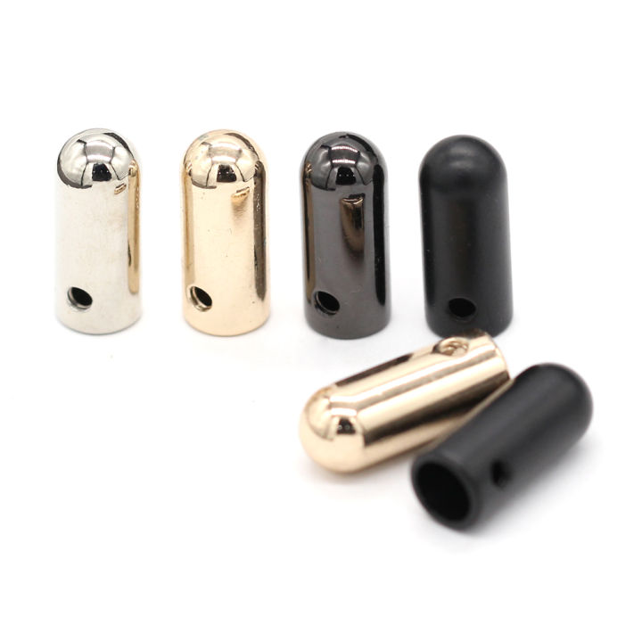 10Pcs/set Cylinde Metal End Stopper With Screw Cord Rope Ends Lock ...