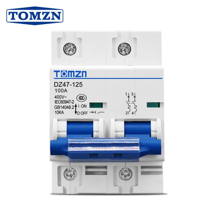AC MCB 2P 80A 100A 125A 240V/415V 50HZ/60HZ nimi Circuit breaker 10ka ...