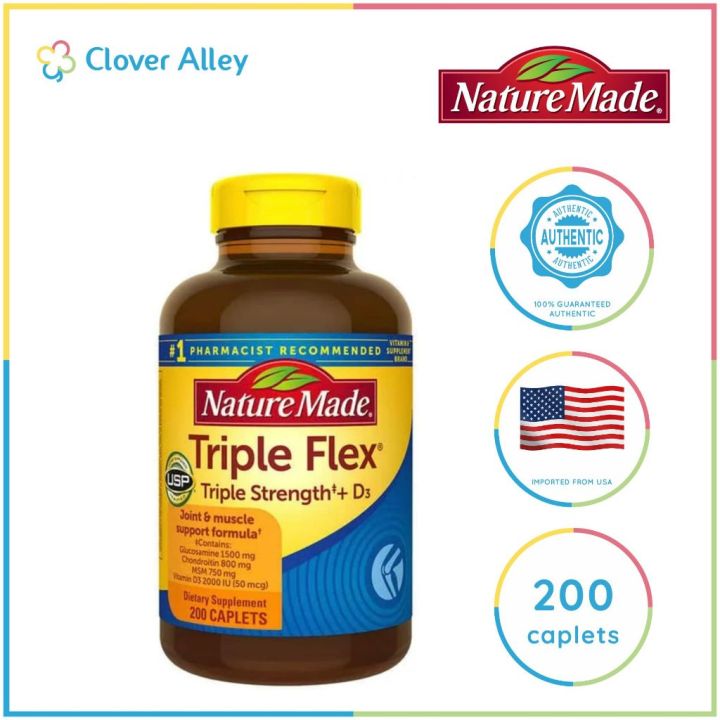 Nature Made Triple Flex, 200 caps, Glucosamine with Chondroitin (03/ ...
