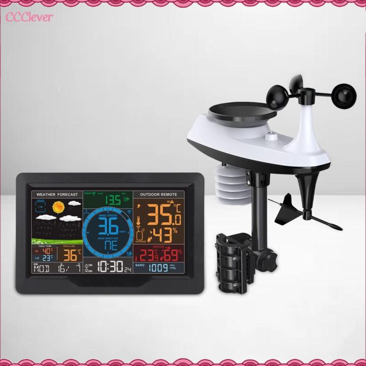 CCClever Professional Weather Station Indoor Outdoor Humidity Wind ...