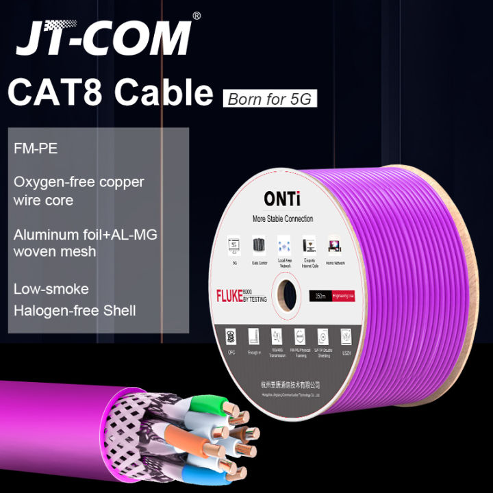 JT-COM Cat8 Ethernet Cable 40Gbps Super Speed RJ45 S-FTP Lan Cable 5M ...
