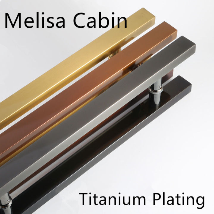 【MC】Heavy duty stainless steel titanium plating push pull door handle ...