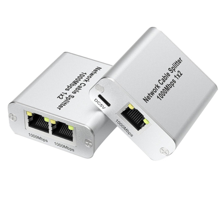 Ethernet Splitter 1 to 2 High Speed Gigabit Ethernet Switch 2 Port ...