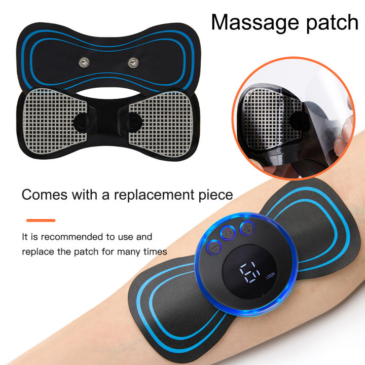 LCD Display EMS Neck Massager Electronic Back Patch 8 Modes Of Pulse ...