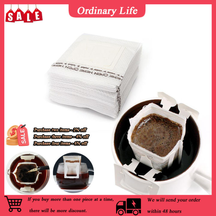25/ 50/100Pcs Coffee Drip Filter Bag Coffee Filter Paper Bag Disposable ...