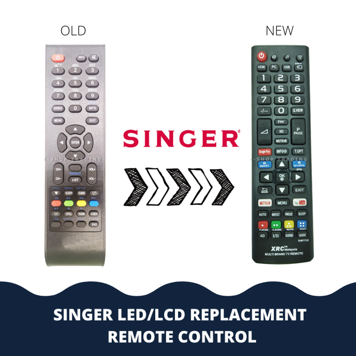 SINGER TLD325 TLE422 SINGER LCD/LED TV REMOTE CONTROL [REPLACEMENT ...