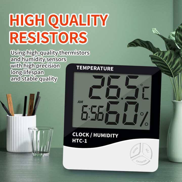 Indoor LCD Electronic Humidity Meter Digital Thermometer Hygrometer ...