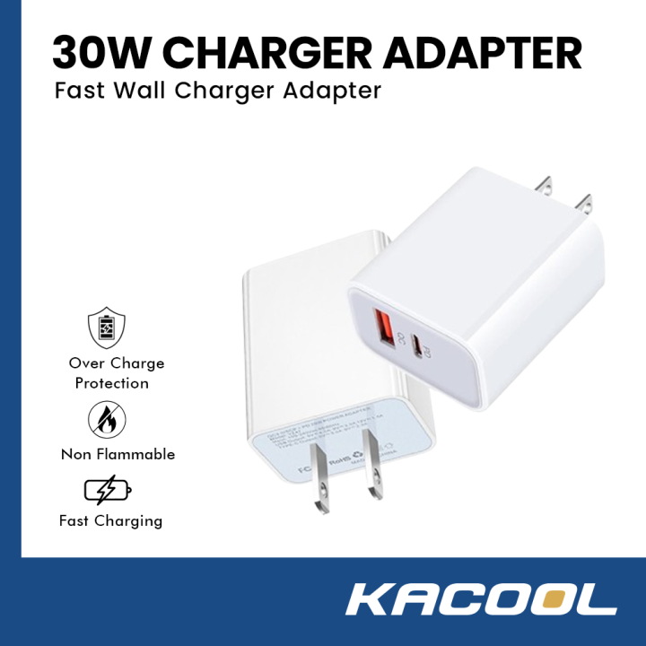 KACOOL PD30W 30W Super Fast Wall Charger Quick Adapter Portable Dock ...