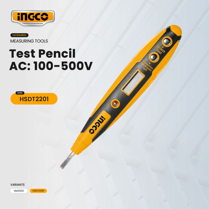 INGCO Induction Digital Test Pencil DC and AC Tester (Battery) 135mm ...