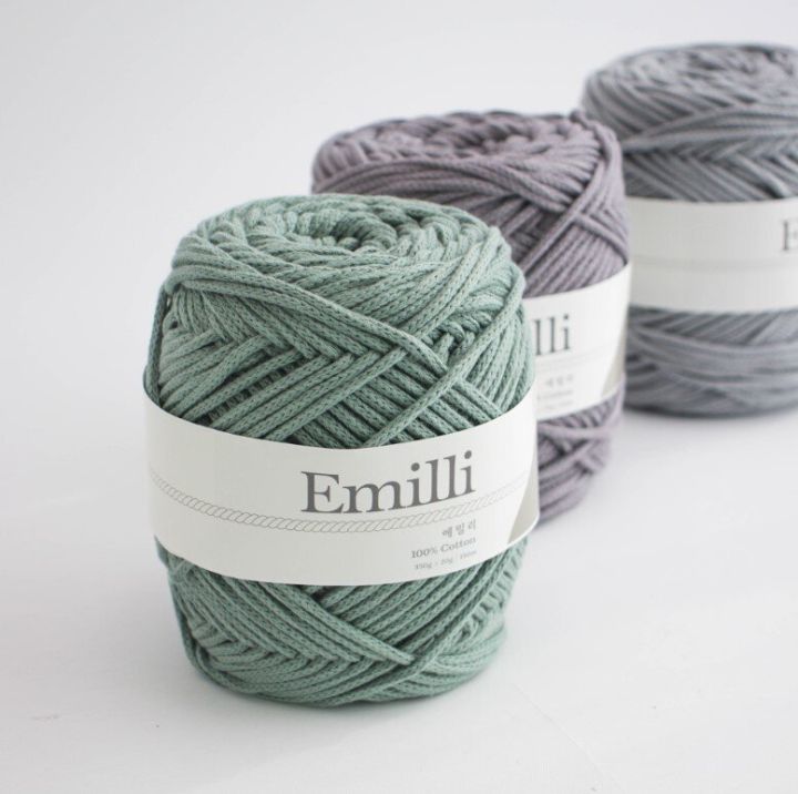 เชือกฟอกเกาหลี Yarn-a Emilli เส้นใหญ่! ม้วนใหญ่! ขนาด 3.5 มม. น้ำหนัก ...