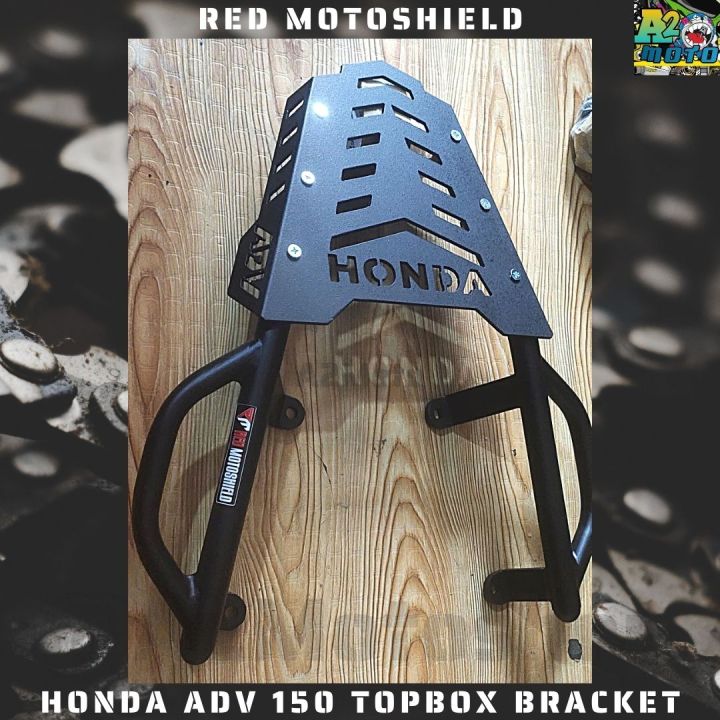 NMAX V2 / Honda ADV 150 160 Top Box Bracket w Grab Bar Red Moto Shield ...