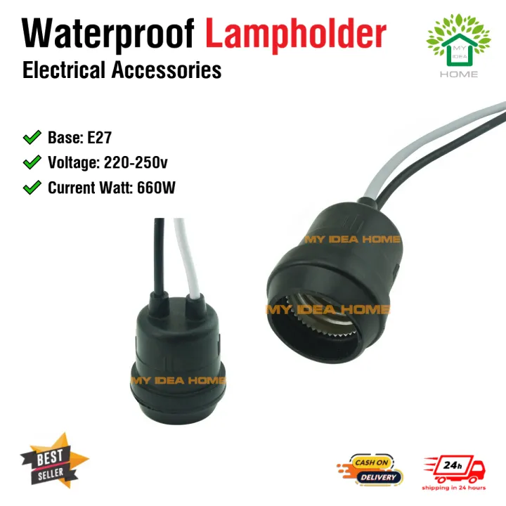 Waterproof Lamp Holder Rubber Socket Bulb Holder LED Lamp Receptacle ...