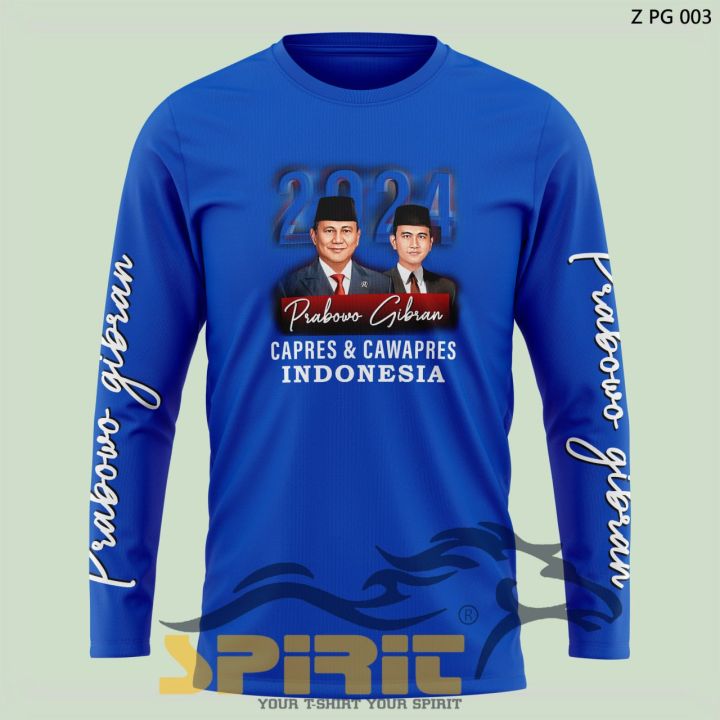 Baju Prabowo Gibran Capres dan Cawapres Indonesia 2024 Lengan Panjang ...