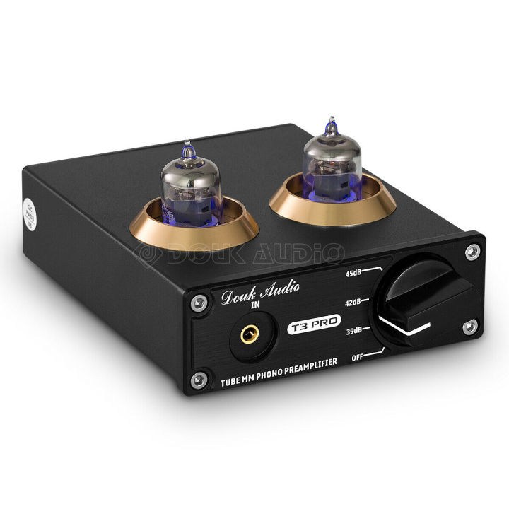 Douk Audio T3 PRO MM Phono Stage Preamp Mini Stereo Vacuum Tube Pre ...