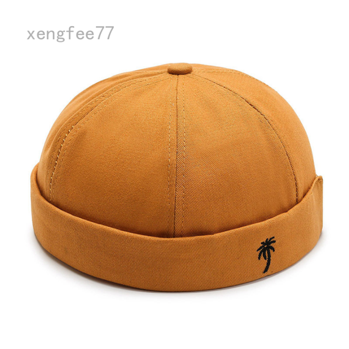 Adjustable Docker Sailor Biker Cap, Men Women Casual Embroidery Coconut ...