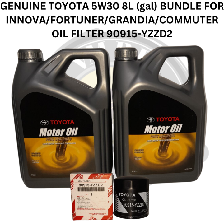 GENUINE TOYOTA 5W30 8L (gal) BUNDLE FOR INNOVA/FORTUNER/GRANDIA ...