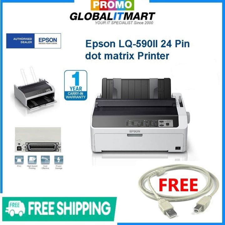 Epson LQ-590II Impact Dot Matrix Printer with USB cable (Brought to you ...