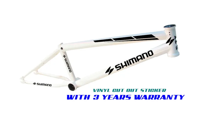 SHIMANO sticker for BIKES with 3years warranty LxH 17"x9" *fade proof ...