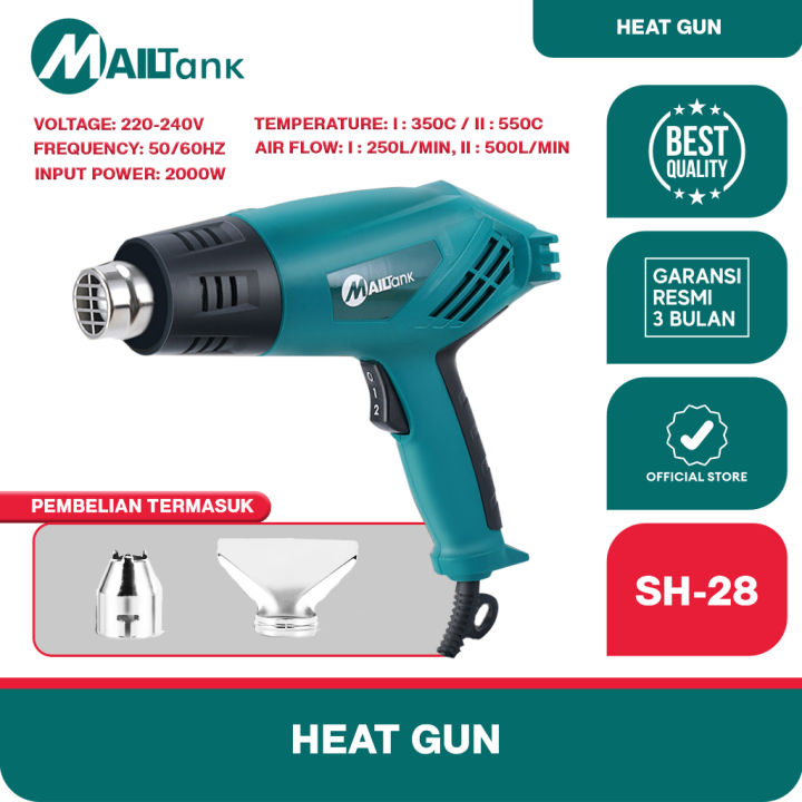 MAILTANK SH28 Mesin Heat Gun Hot Gun Listrik Mesin Pemanas Pistol Angin ...