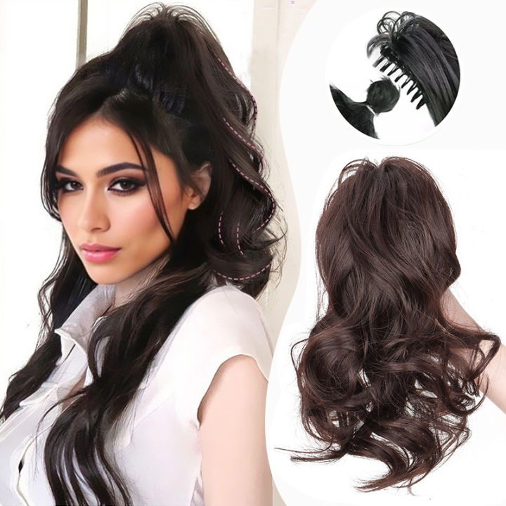 Synthetic 12 Inch Claw Clip Style Curly Hair Ponytail Extensions for ...