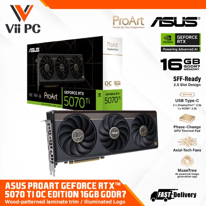 ASUS ProArt GeForce RTX™ 5070 Ti / RTX 5070TI / RTX5070 TI OC Edition ...