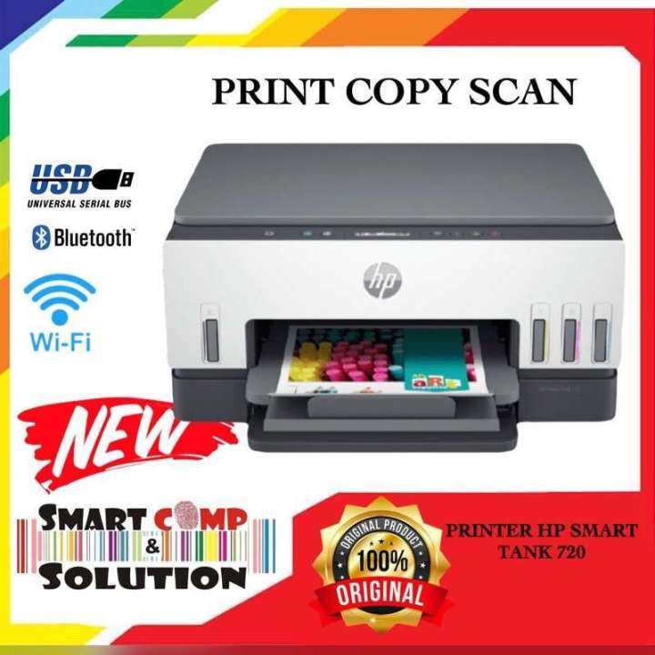 Printer AIO Scan Fotocopy A4 Wireless - HP Smart Tank 720 Infus Tanki ...