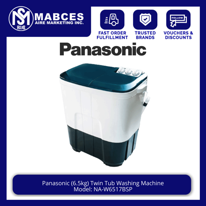 Panasonic 6.5kg Twin Tub Washing Machine NA-W6517BSP | Lazada PH