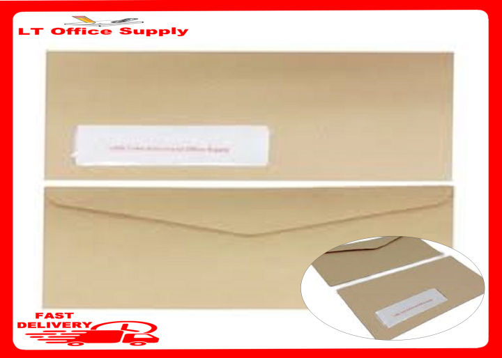 Kraft Brown Letter Envelope Long /short with window | Lazada PH