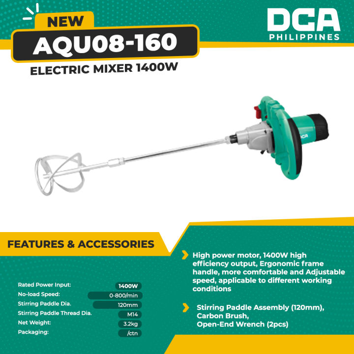 DCA AQU08-160 ELECTRIC MIXER 1400W (NEW) | Lazada PH