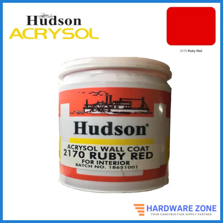 Hudson Acrysol Wallcoat Latex Paint Ruby Red - 1L | Lazada PH
