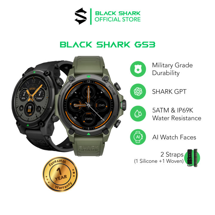 Black Shark Smartwatch GS3 | 1.43’’ AMOLED Display | 121 Days Battery ...