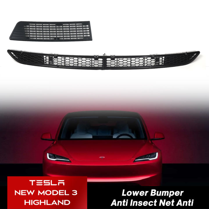 For 2024 Tesla Model 3 Highland Lower Bumper Anti Insect Net Anti Dust ...