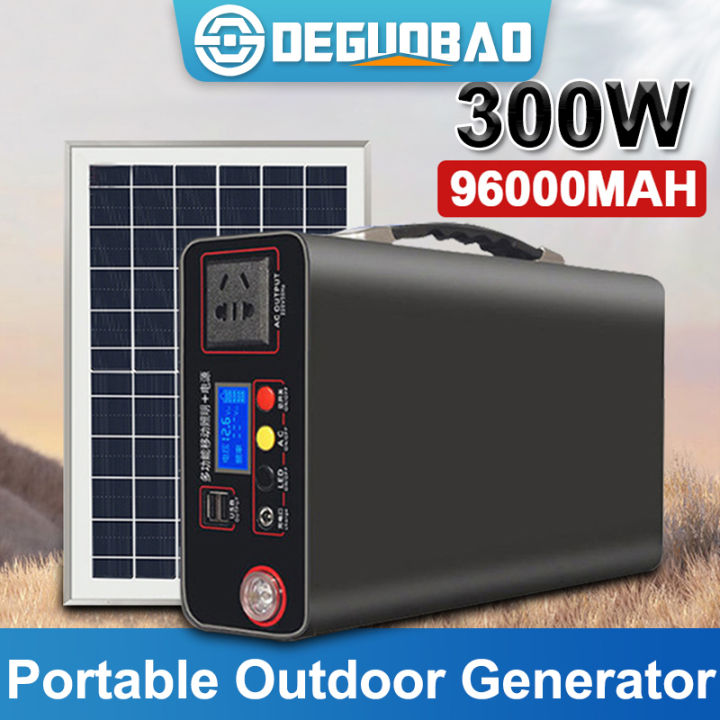 300W Portable Power Station 96000mAh Large Capacity Outdoor Multifunctional Heavy Duty Solar ...