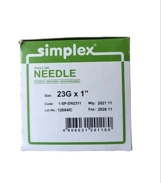 Simplex Needle Sterile 23G x 1" (100's/Box's) | Lazada PH