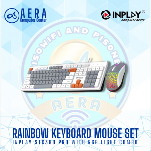 Inplay STX380 PRO Rainbow Keyboard Mouse Set With RGB Light Combo For ...