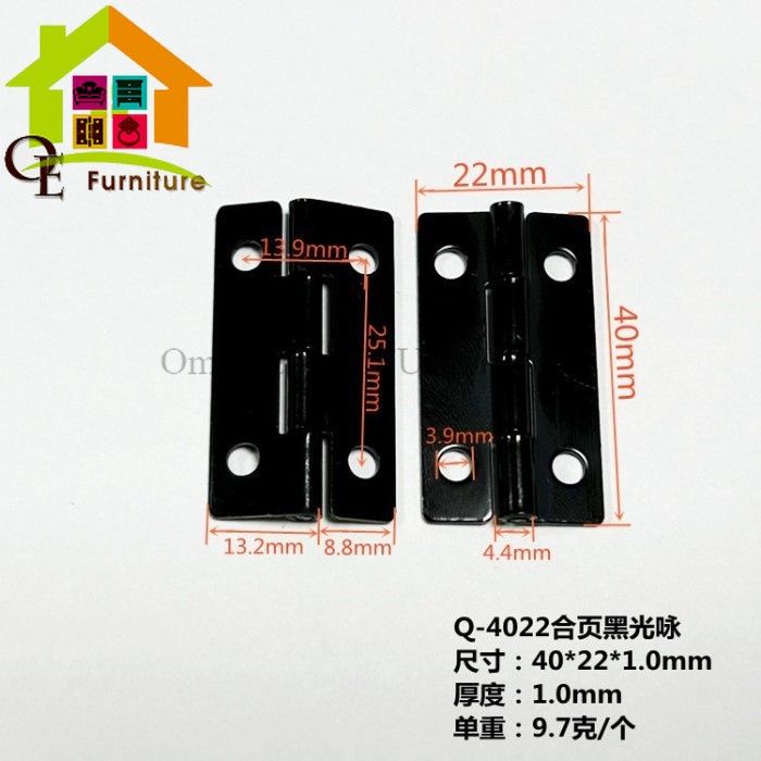 Engsel Hitam Solid 40 x 22 x 1.0 mm Engsel Pintu Laci Engsel Kotak Box ...