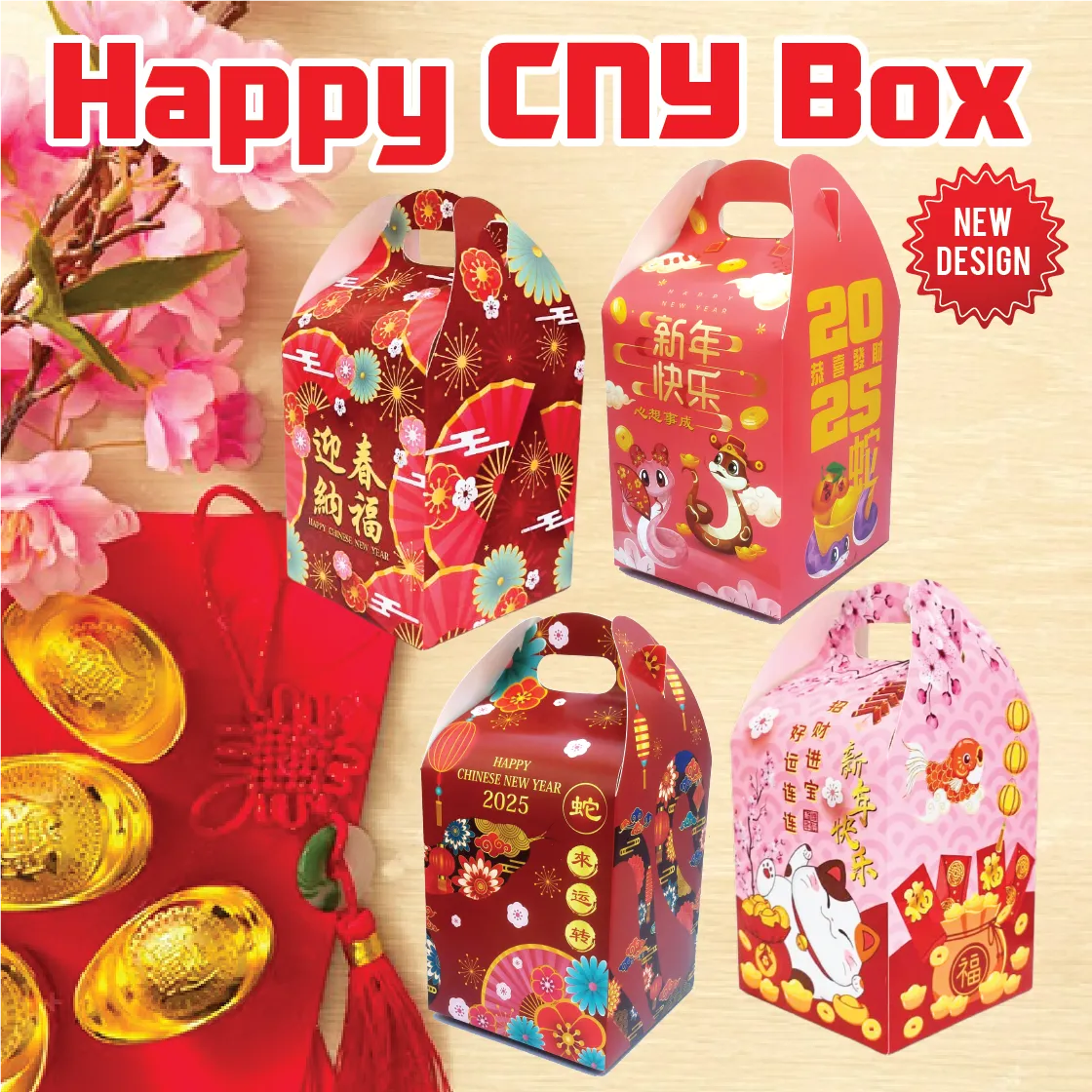 2025 CNY Gift Box / CNY Door Gift Box / CNY cookies box / Festival ...