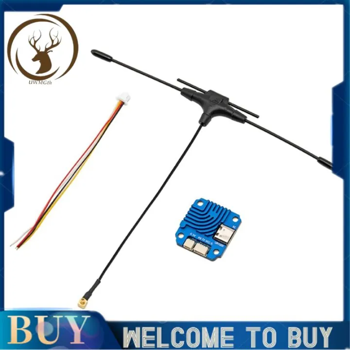 UR1000 ELRS Dual-Band Receiver 80mm T Type Antenna 2.4G/900M High-Power ...