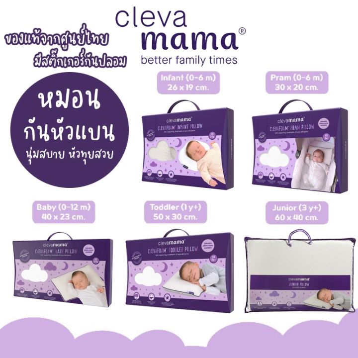 ️ของแท้ ️ Clevamama ClevaFoam™ Cleva Mama หมอนกันหัวแบน หมอนหัวทุย หมอน ...
