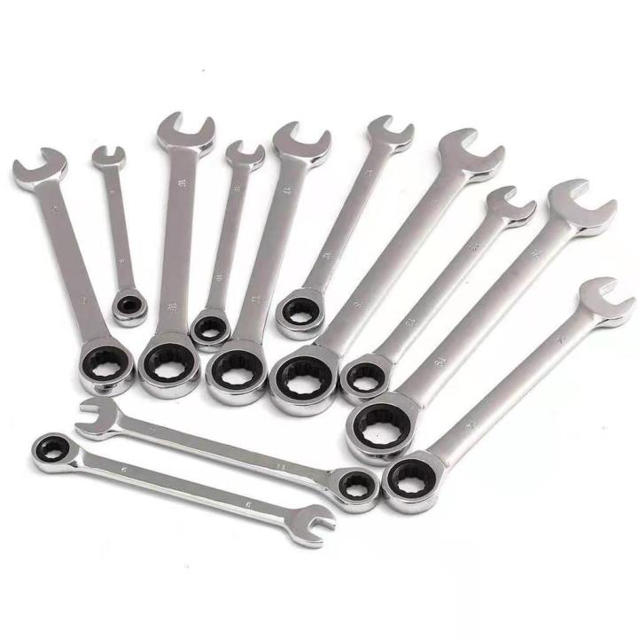 High Quality Chrome Vanadium Open-Ended Ratchet Combination Wrench ...