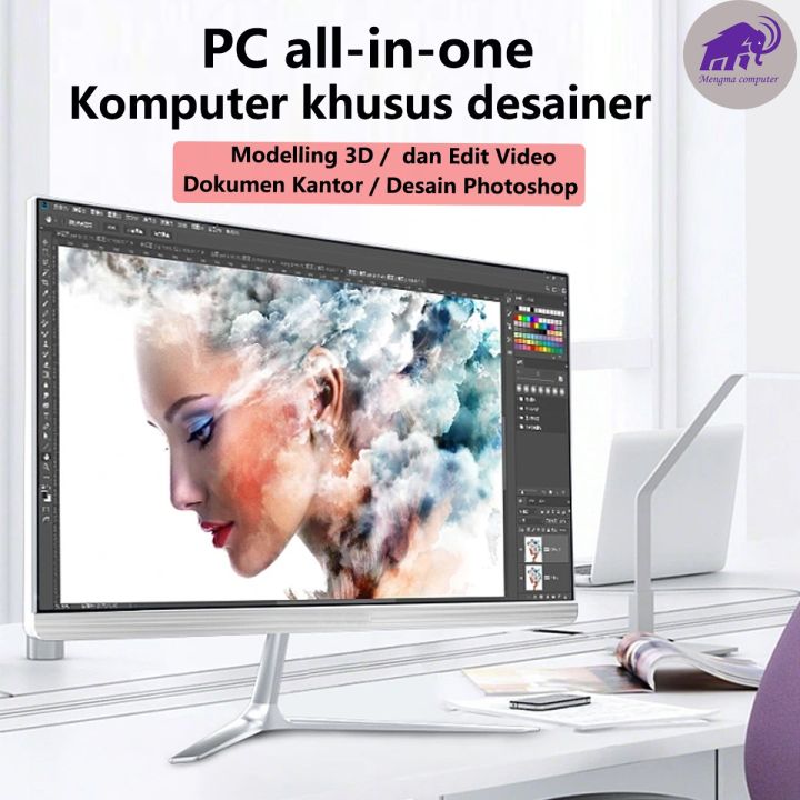 Komputer PC All-in-One baru, Intel Core i5 generasi ke-8, RAM 16GB, SSD ...