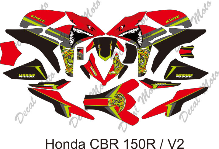 Sticker decals for Honda CBR 150R V2,013,Red | Lazada PH