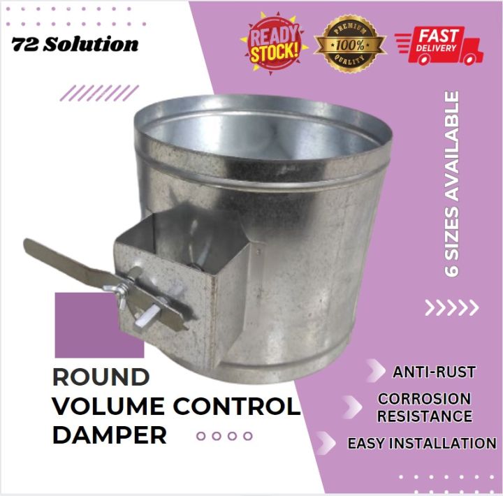 Galvanized Iron Round Volume Control Damper Valve with Manual Handle (6 ...