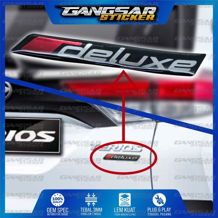 emblem bagasi deluxe terios / emblem r deluxe terios | Lazada Indonesia