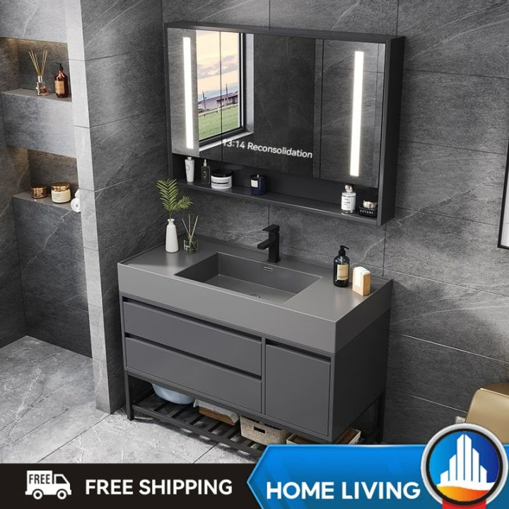 Simple Bathroom Cabinet with Smart Mirror Cabinet Household Washroom ...